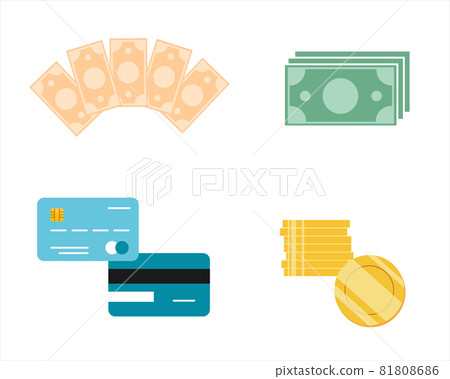 Different types of money. - Stock Illustration [81808686] - PIXTA