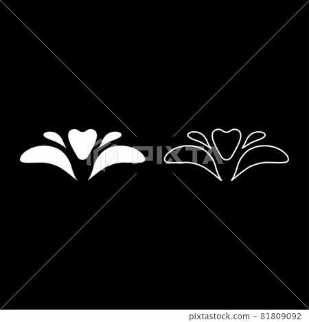 Flower icon white color vector illustration... - Stock Illustration ...
