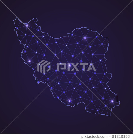 Digital network map of Iran. Abstract connect... - Stock Illustration ...