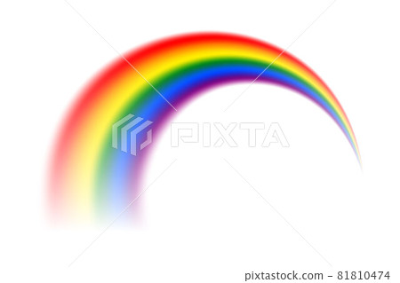 realistic Rainbow isolated on white background. - Stock Illustration ...