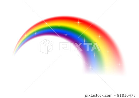 realistic Rainbow isolated on white background. - Stock Illustration ...