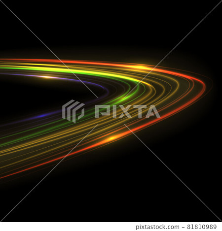 Glow light trail effect. Glowing flash trace... - Stock Illustration ...