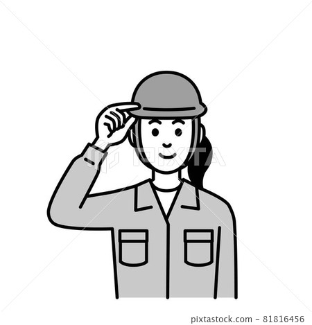 Illustration of a civil engineer Upper body... - Stock Illustration ...