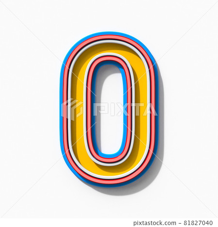 Slab serif colorful outlined font with shadows... - Stock Illustration ...