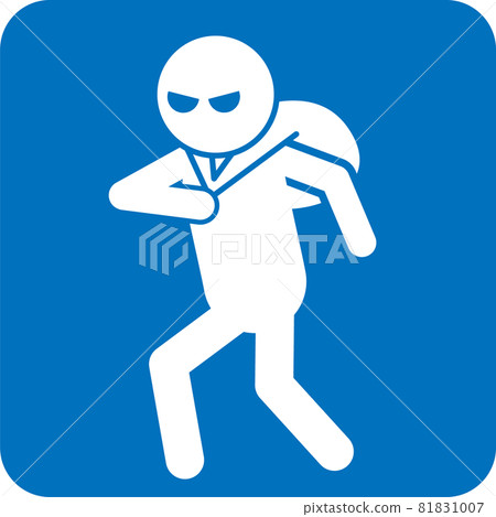Thief pictogram - Stock Illustration [81831007] - PIXTA