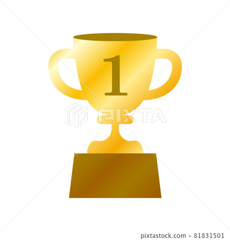 Gold Gradient # 1 Trophy - Stock Illustration [81831501] - PIXTA