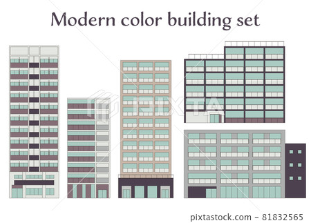 Illustration set of modern building - Stock Illustration [81832565] - PIXTA