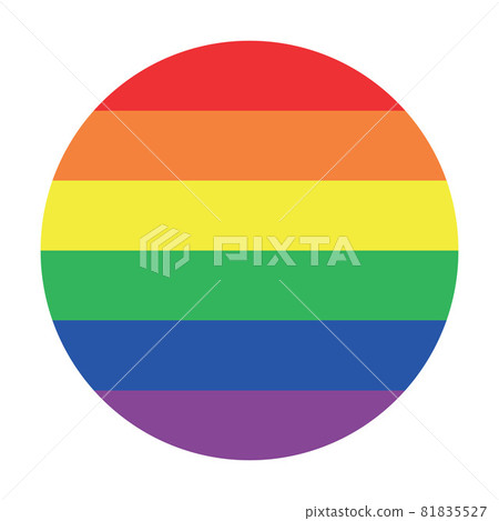 Circle gay vector flag or LGBT pride badge flag... - Stock Illustration ...