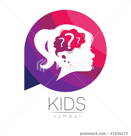 Modern logotype head with question inside brain... - Stock Illustration ...