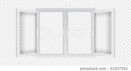 Double PVC window mockup template. Realistic... - Stock Illustration ...