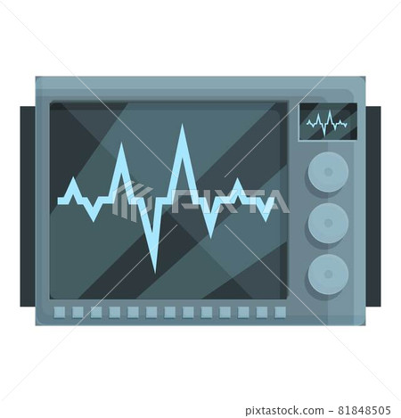 Modern heart monitor icon cartoon vector.... - Stock Illustration ...