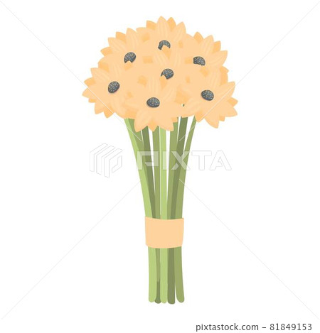 Wild bunch flower icon cartoon vector. Floral... - Stock Illustration ...