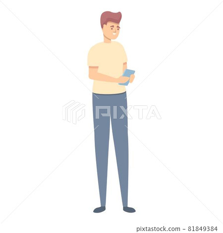 Ordering man icon cartoon vector. People order - Stock Illustration ...