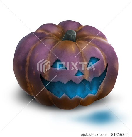 Illustration of purple pumpkin head - Stock Illustration [81856891] - PIXTA