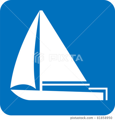 Sloop boat pictogram - Stock Illustration [81858950] - PIXTA