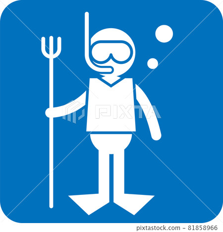 Scuba diving pictogram - Stock Illustration [81858966] - PIXTA