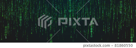 Matrix background. Green falling digits. Zero... - Stock Illustration [81860550] - PIXTA