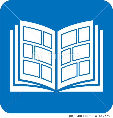 Manga book pictogram - Stock Illustration [81867360] - PIXTA