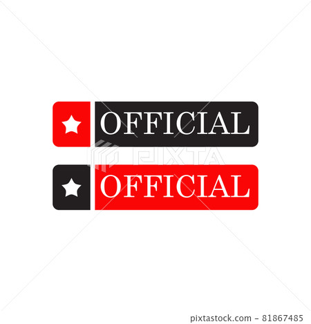 Official word text typography logo design - Stock Illustration ...
