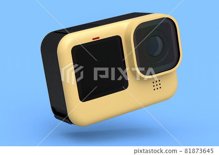 Photo and video lightweight yellow action... - Stock Illustration ...
