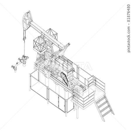 Industrial equipment for oil extraction. Vector - Stock Illustration ...