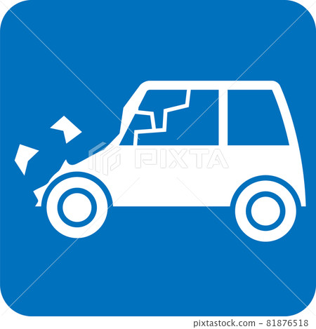 Pictogram of a car accident car - Stock Illustration [81876518] - PIXTA