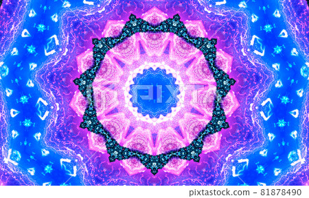 Purple White and Indigo Star Kaleidoscope...-插圖素材 [81878490] - PIXTA圖庫
