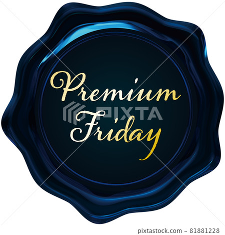 Premium Friday_decagonal blue seal wax emblem... - Stock Illustration ...
