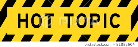 Yellow and black color with line striped label... - Stock Illustration ...