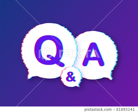 Question and Answer banner. Glitch icon.... - Stock Illustration ...