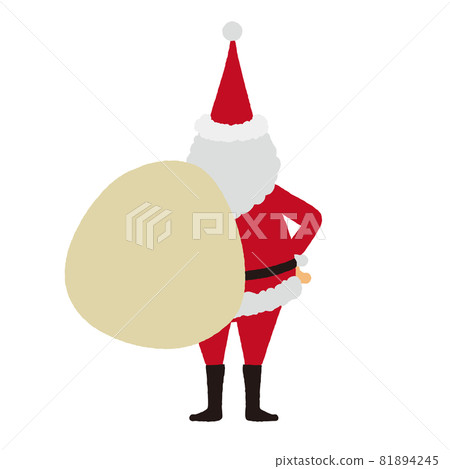 Illustration of Santa Claus Back view of Santa... - Stock Illustration ...