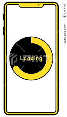 Smartphone smartphone icon loading gauge - Stock Illustration [81896279 ...