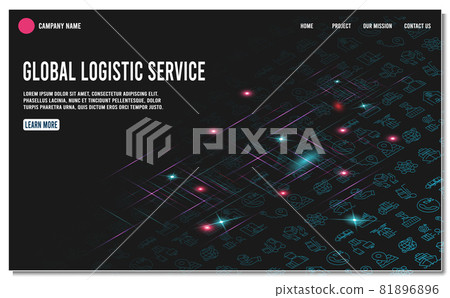 Smart Logistics background with global... - Stock Illustration ...
