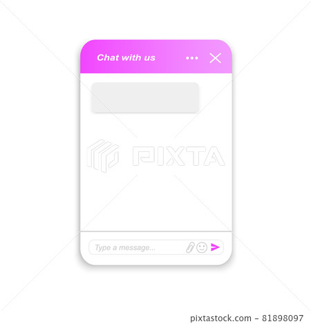 Chatbot window example. Virtual assistant bot... - Stock Illustration ...