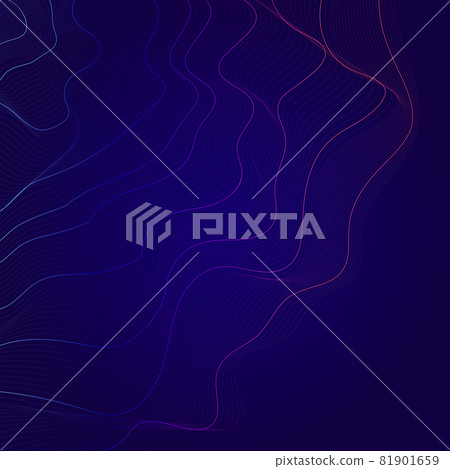 Colorful abstract contour lines illustration - Stock Illustration ...