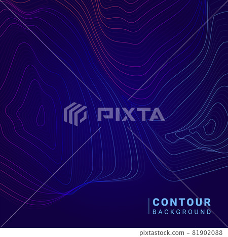 Colorful abstract contour lines illustration - Stock Illustration ...