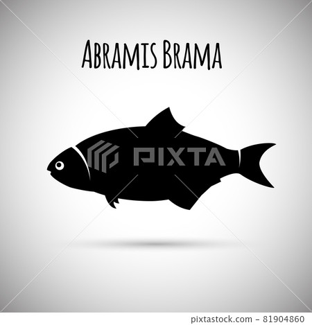 Abramis brama Bream fish vector logo icon.... - Stock Illustration ...