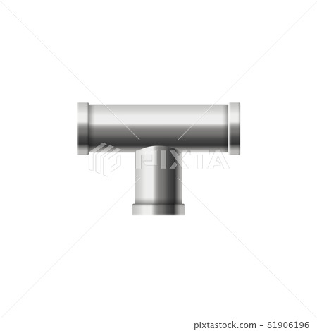 Part of plumbing steel pipe in T-shape,... - Stock Illustration ...