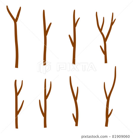 Tree branch. Brown sticks. - Stock Illustration [81909060] - PIXTA