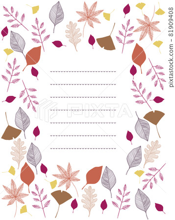 Autumn leaves fallen leaves letter frame autumn... - Stock Illustration ...
