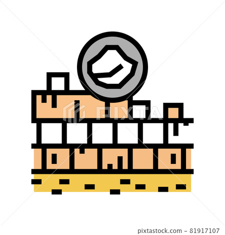 limestone quarry color icon vector illustration - Stock Illustration ...