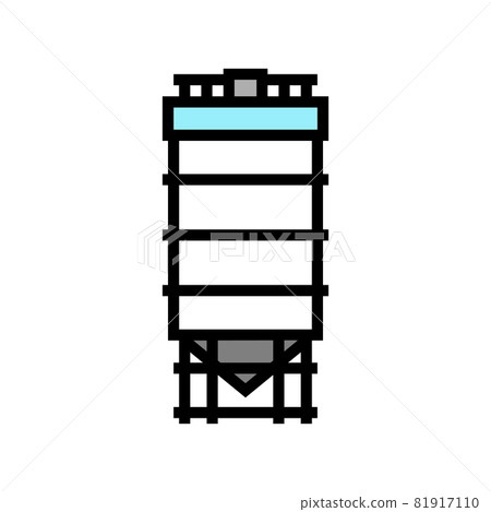 tank for coal storage color icon vector... - Stock Illustration ...