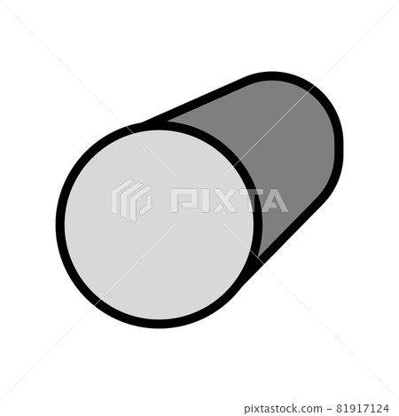 round bar metal profile color icon vector... - Stock Illustration ...
