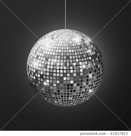Disco ball mirror. Sphere soffit reflection... - Stock Illustration ...