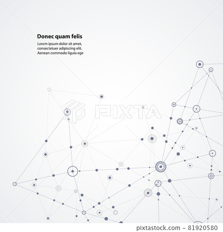Vector connect lines and dots. Cover template... - Stock Illustration ...