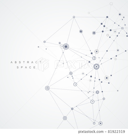 Abstract design with compound lines and dots.... - Stock Illustration [81922319] - PIXTA