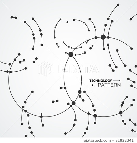 Vector points connecting circles background.... - Stock Illustration [81922341] - PIXTA