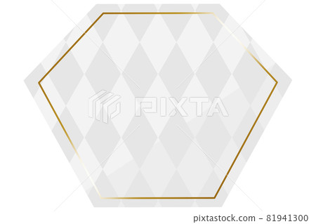 Coffin-shaped frame horizontal position white &... - Stock Illustration ...