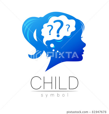 Modern logotype head with question inside brain... - Stock Illustration ...