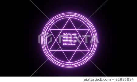 Hexagram magic circle graphic - Stock Illustration [81955054] - PIXTA